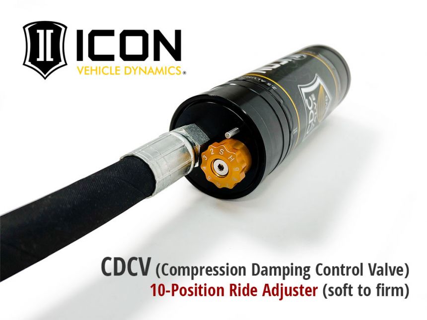 Icon 71555C Chevy Silverado 1500 4WD 2.5 CDCV Remote Resi Coilover Kit ...
